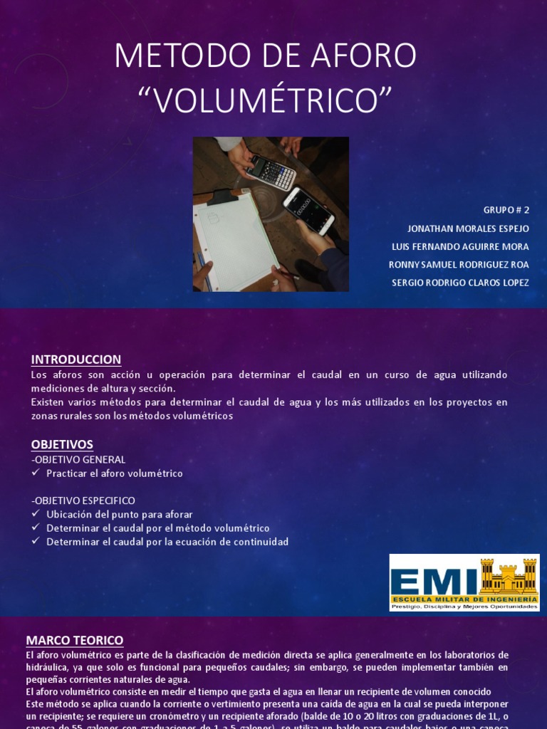 Aforo Volumetrico | PDF | Descarga (hidrología) | Volumen