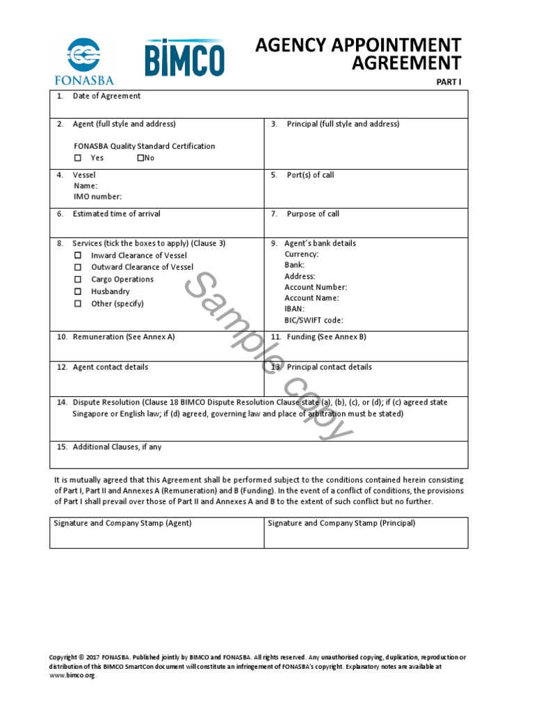 Sample Copy Agency Appointment Agreement | PDF | Indemnity | Copyright ...