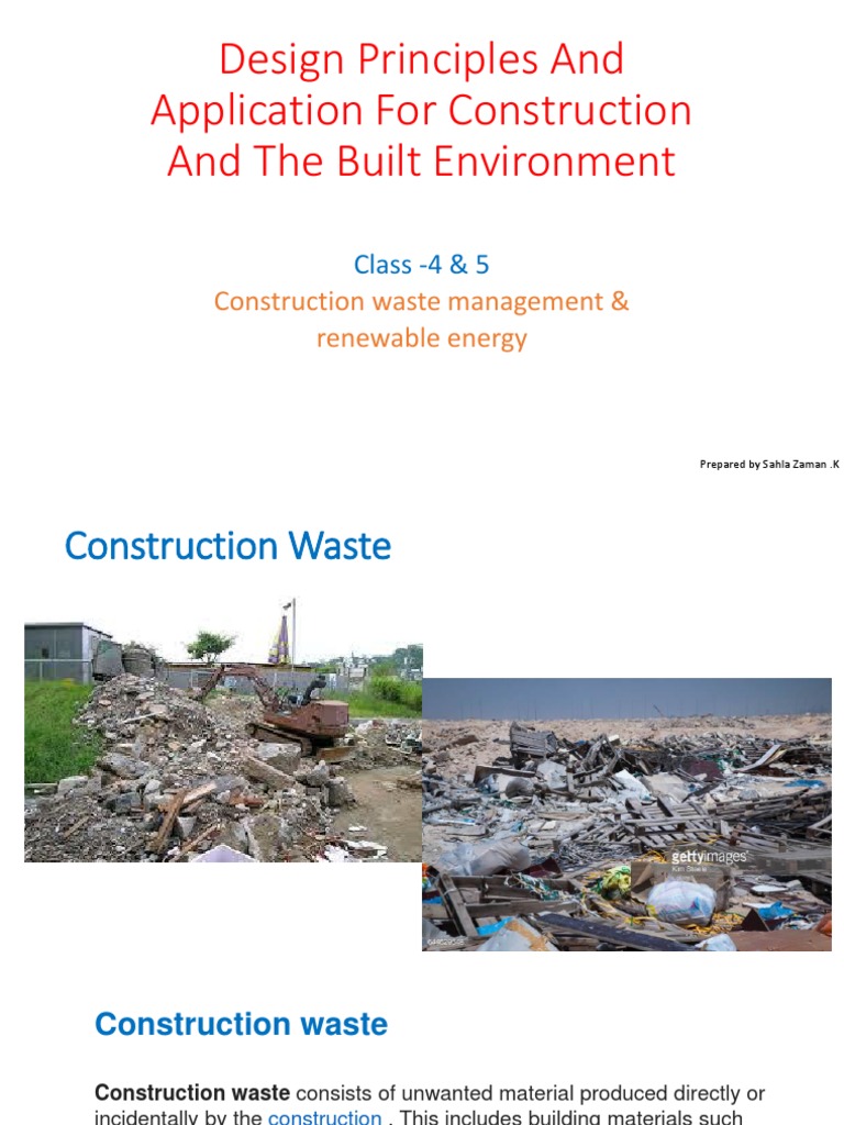 Construction Waste Management Strategies | PDF | Renewable Energy ...