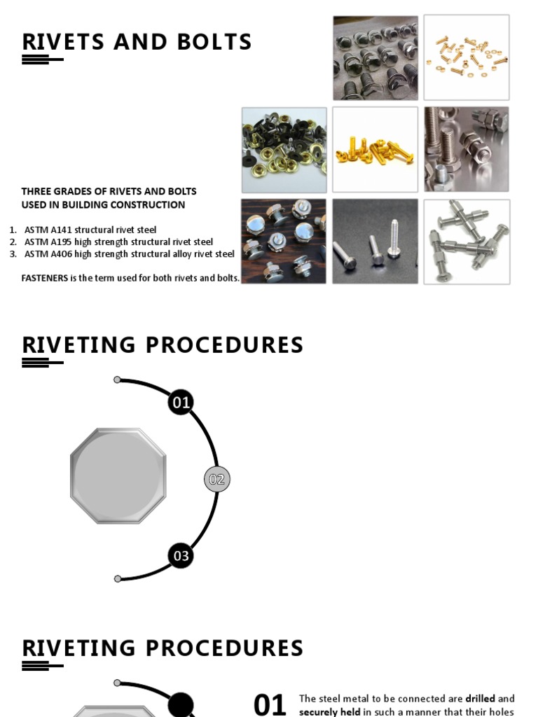 Three Grades of Rivets and Bolts Used in Building Construction | PDF ...