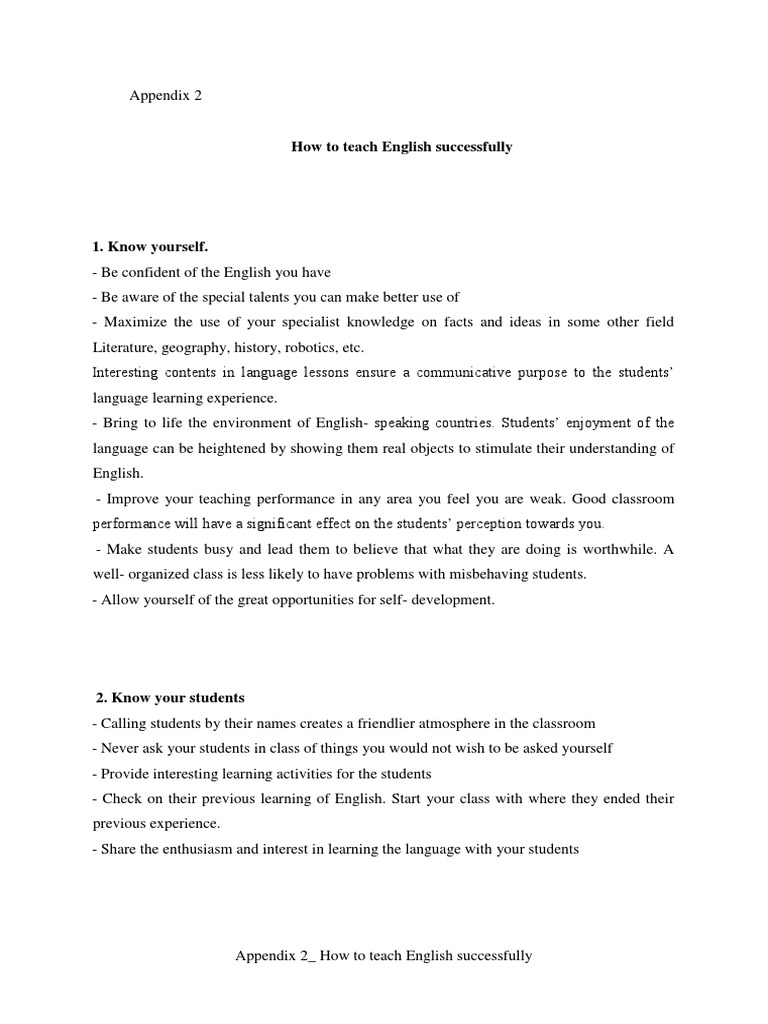 How to teach English | PDF | Classroom | Teachers