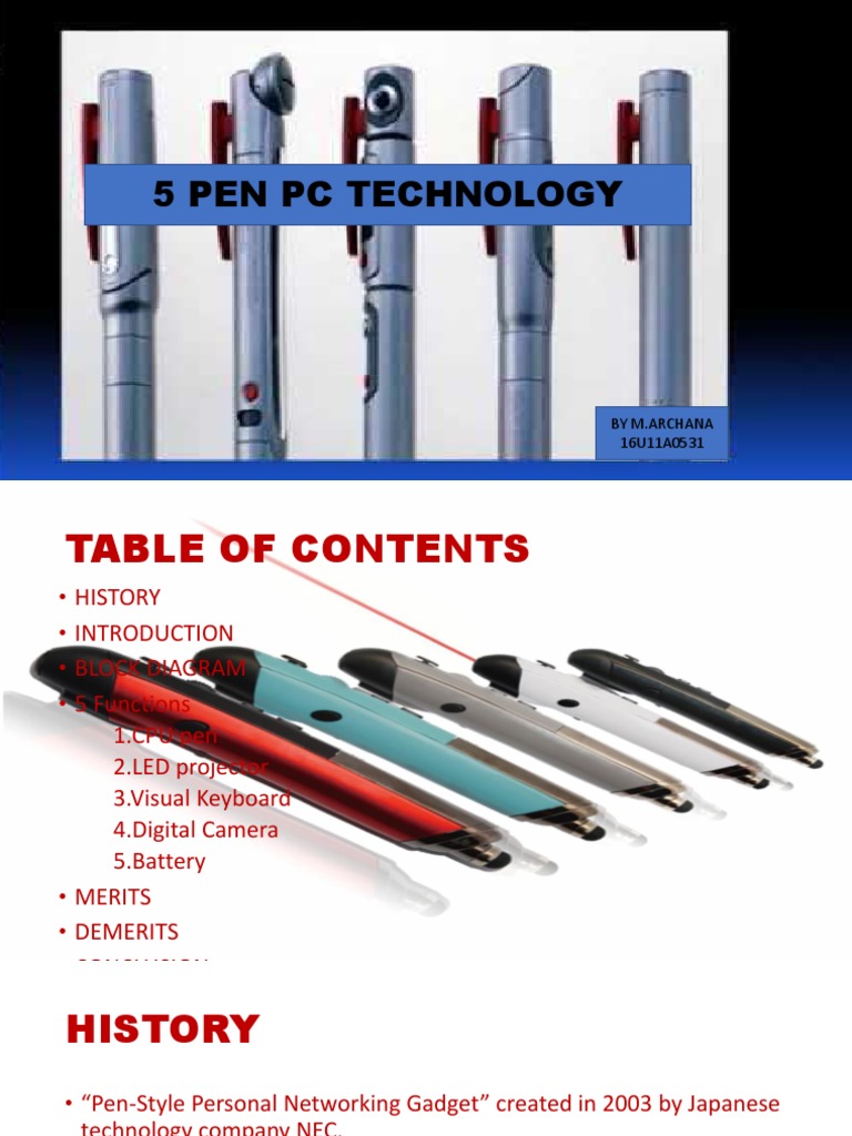5 Pen PC Technology Overview | PDF | Personal Computers | Computer Keyboard