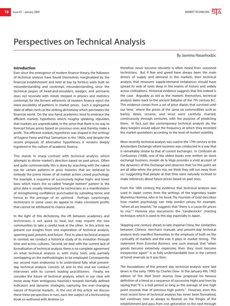 Tecnical Analysis | PDF | Technical Analysis | Hedge Fund