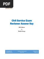 Answer Key 1taker CSC Reviewer | PDF