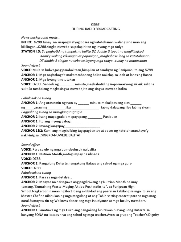 DZBB Broadcasting | PDF