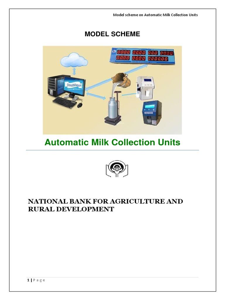 Automatic Milk Collection Units: Model Scheme | PDF | Dairy | Milk