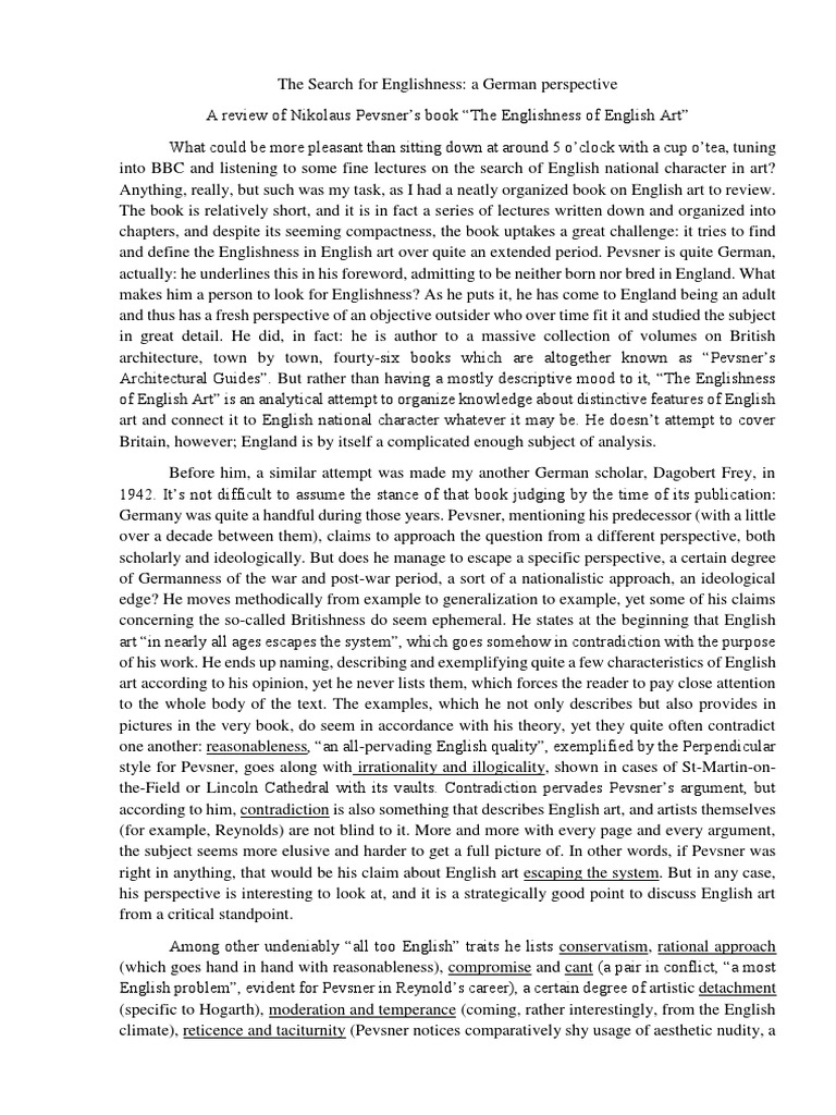The Englishness of English Art (N. Pevsner) - Review | PDF | English ...
