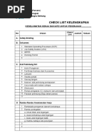 Daftar Checklist Inspeksi k3 | PDF | Bisnis