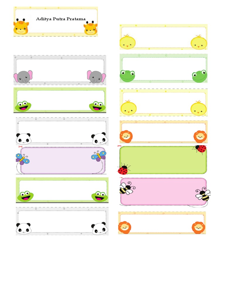 Label Nama Lucu | PDF