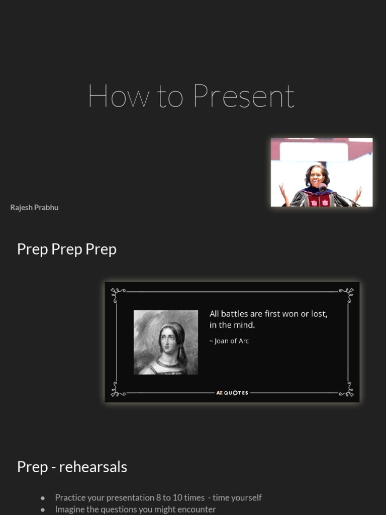 How To Present | PDF | Communication | Psychological Concepts