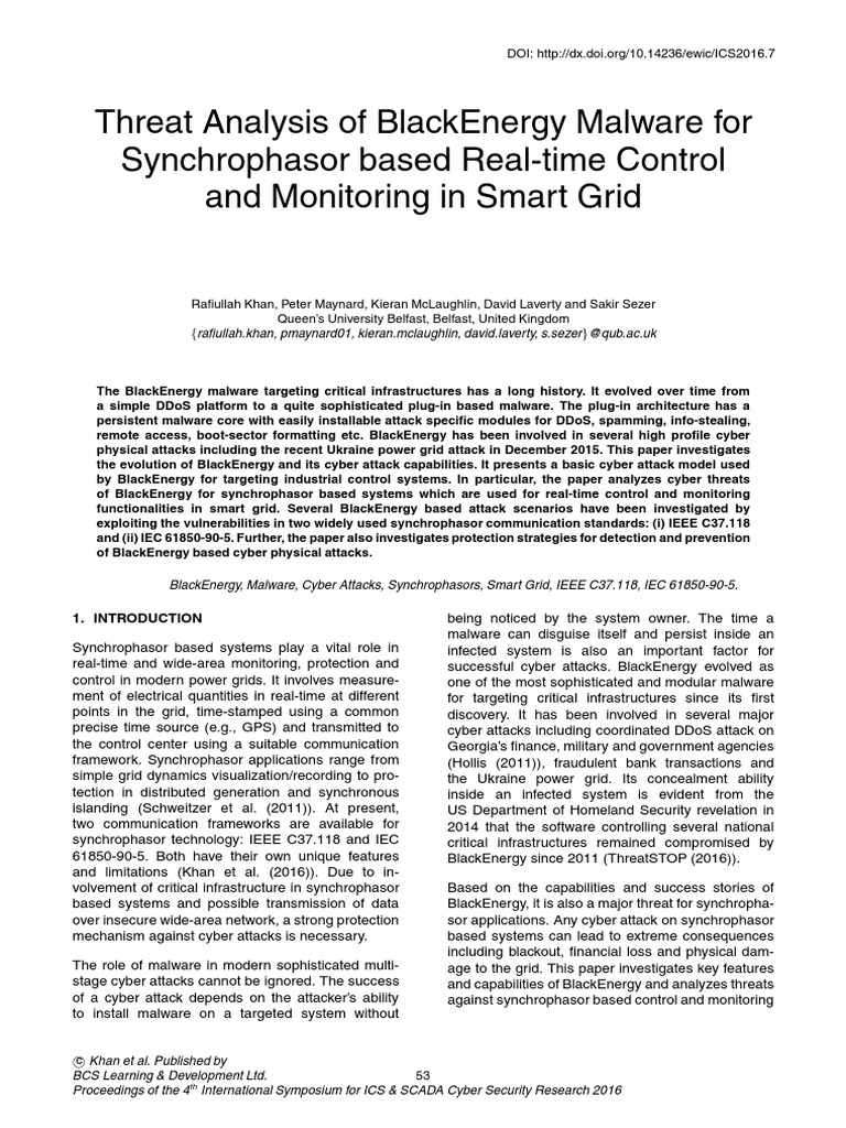 Blackenergy Malware | PDF | Denial Of Service Attack | Cyberwarfare