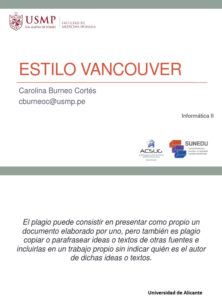 Guía del Estilo Vancouver en Word | PDF | Microsoft Word | Archivo de ...