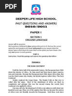 JSS3 BECE Mathematics Past Questions | PDF | Mathematics