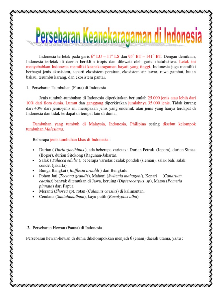 Persebaran Keanekaragaman Hayati | PDF