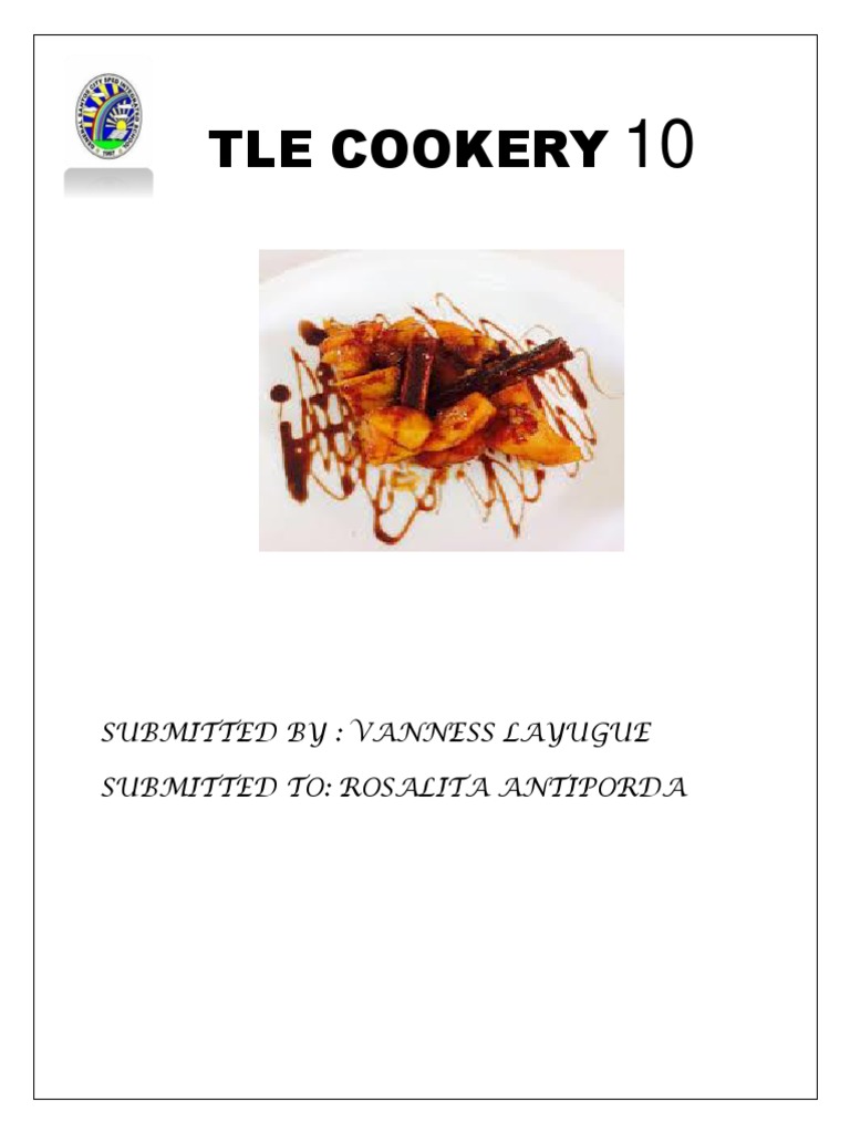 Reflection on TLE Grade 10 Cookery | PDF