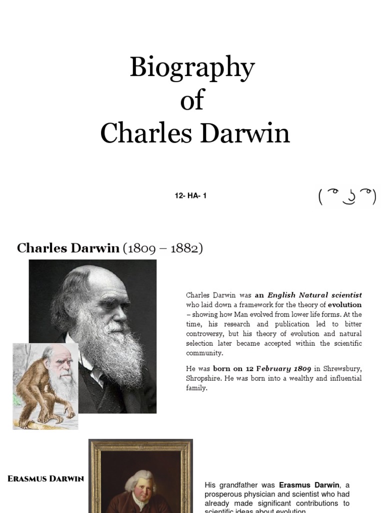 Group No. 1 - Biography of Charles Darwin | PDF | Charles Darwin ...