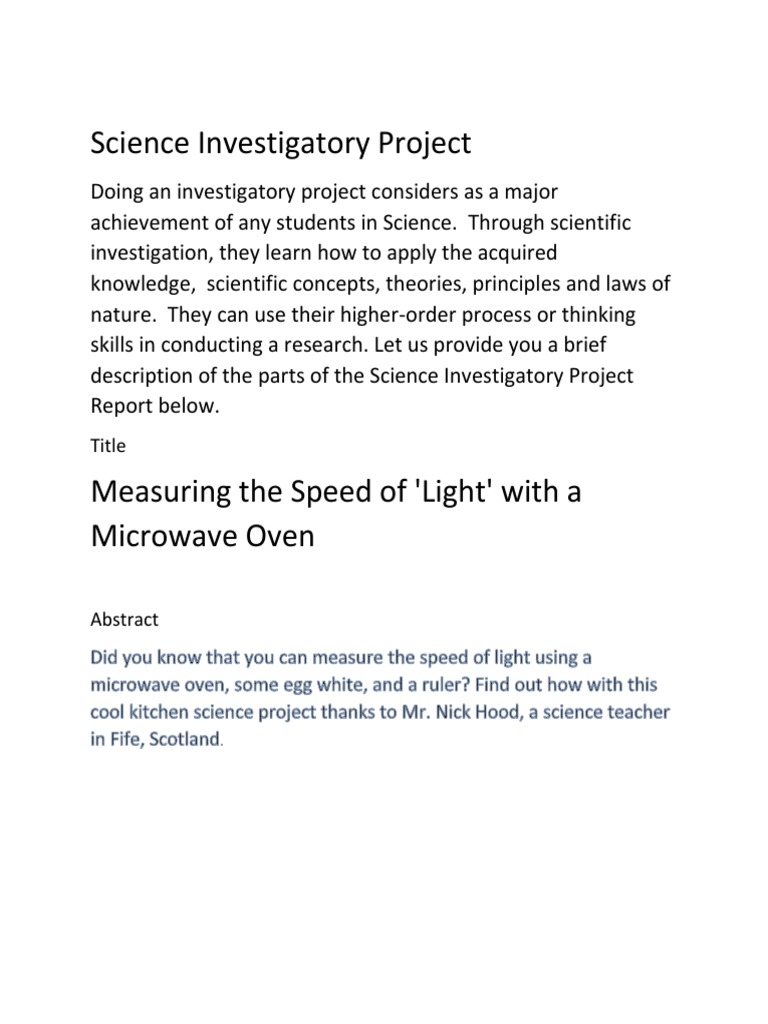Science Investigatory Project | PDF | Statistics | Science