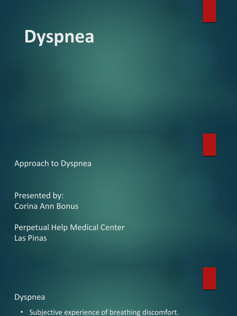 Dyspnea Presentation | PDF | Respiratory Tract | Chronic Obstructive ...