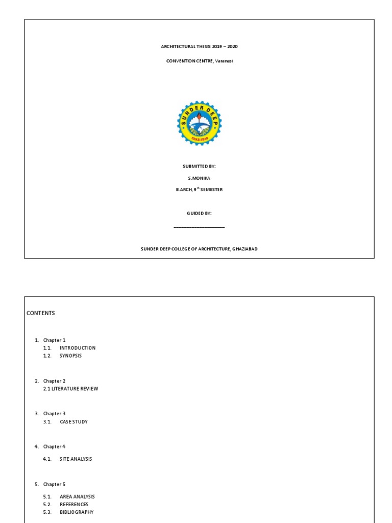 Architectural Thesis 2019 - 2020 Convention Centre, Varanasi | PDF | Nature