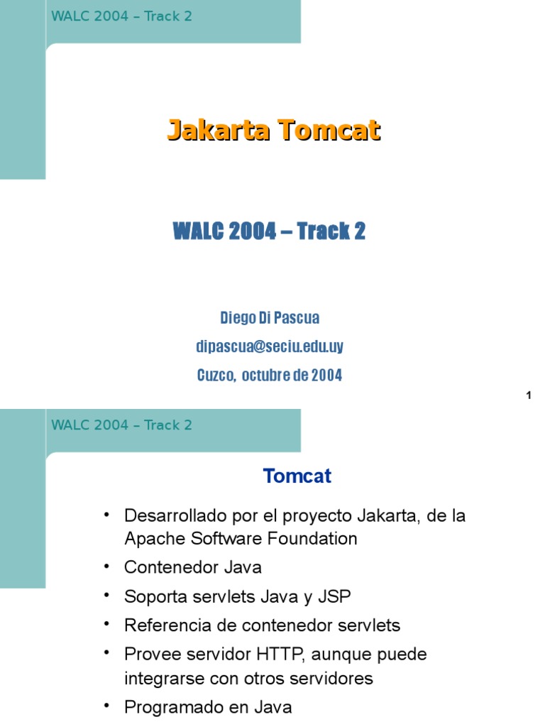 0409 WalC2004 T2 4 P3 Tomcat 2 | PDF | Páginas del servidor Java | Servidor HTTP Apache