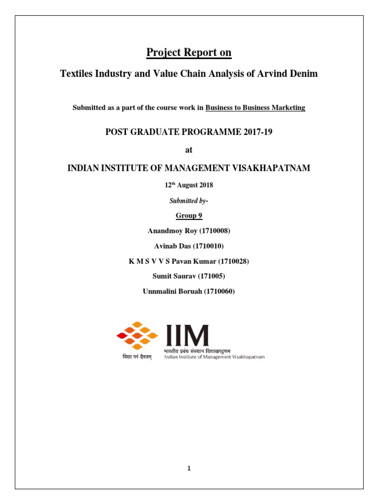 B2B Project Report - Group9 | PDF | Textiles | Fibers