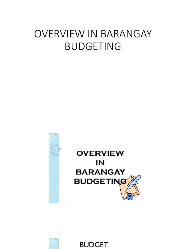 Barangay Budgeting | PDF