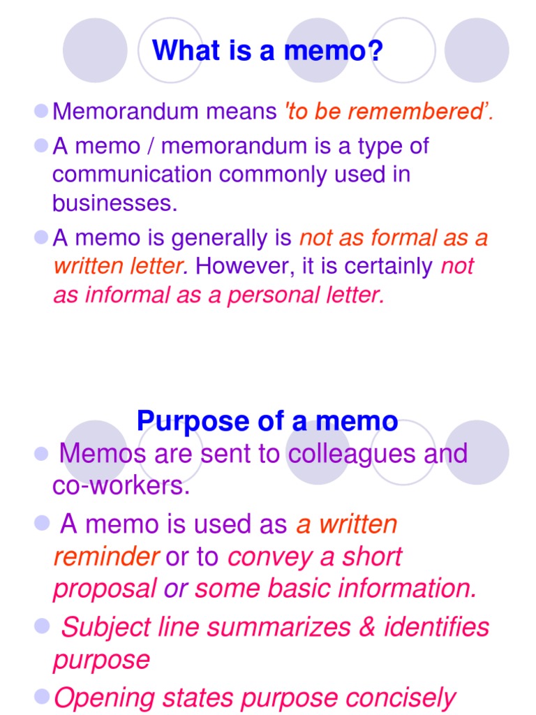 Memo Class | PDF