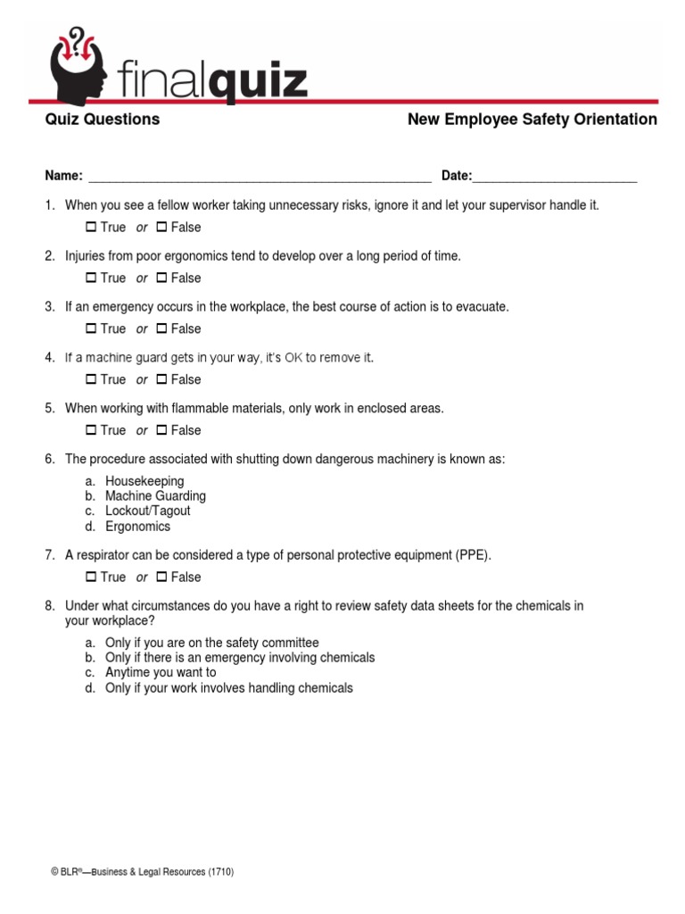 Safety Orientation - New Employee | PDF | Personal Protective Equipment ...