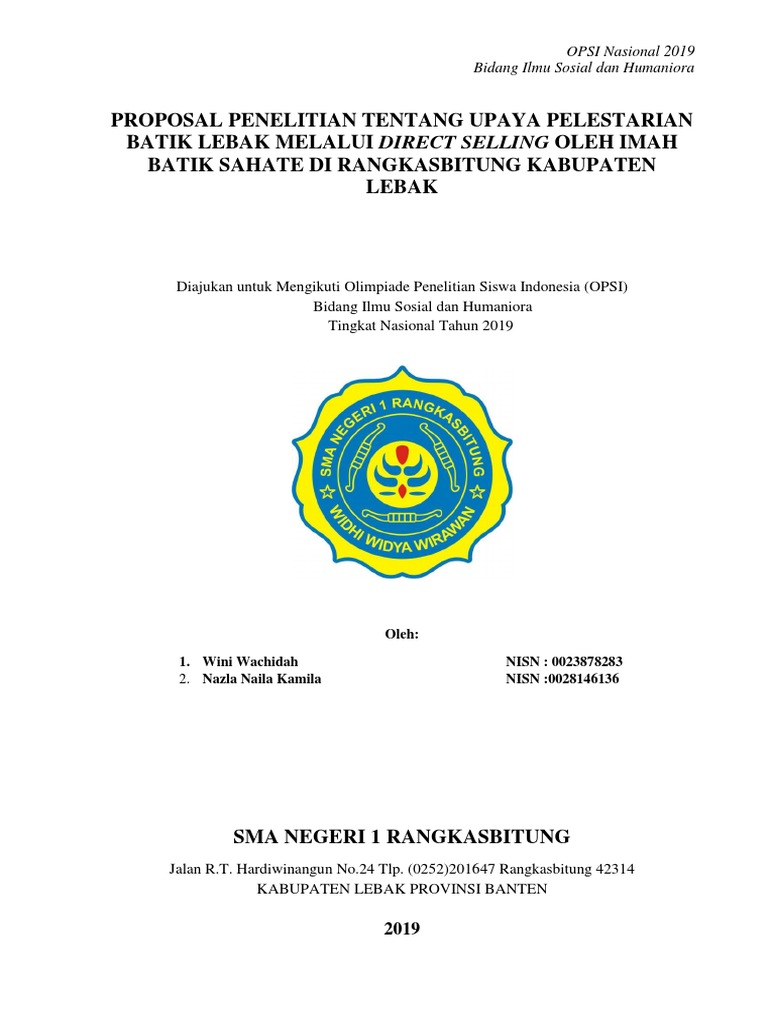 Proposal Opsi | PDF | Ilmu Sosial