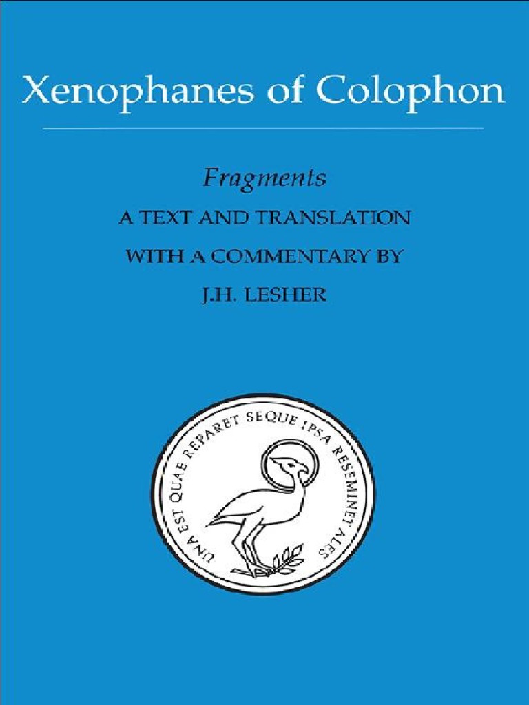 Xenophanes of Colophon, Fragments | PDF | Epistemology | Science