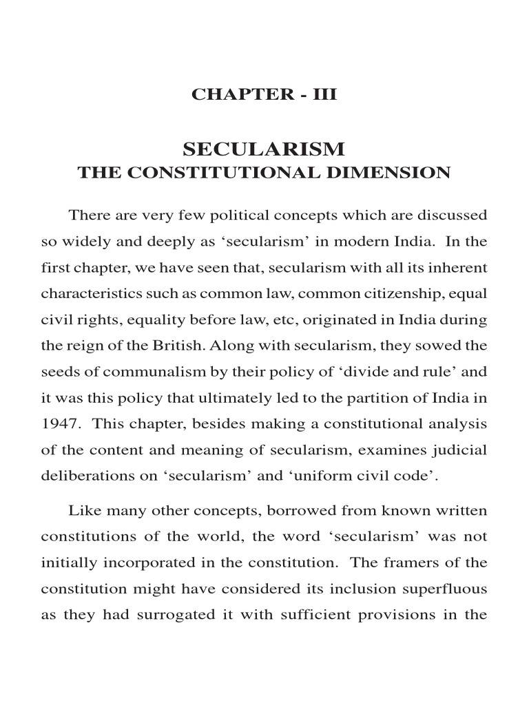 Secularism | PDF | Secularism | Separation Of Church And State In The ...
