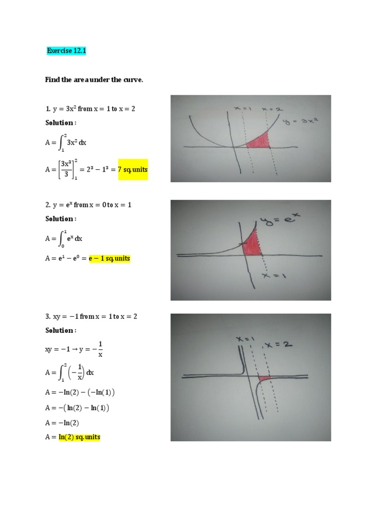 Area Under The Curves PDF | PDF | Area | Euclid