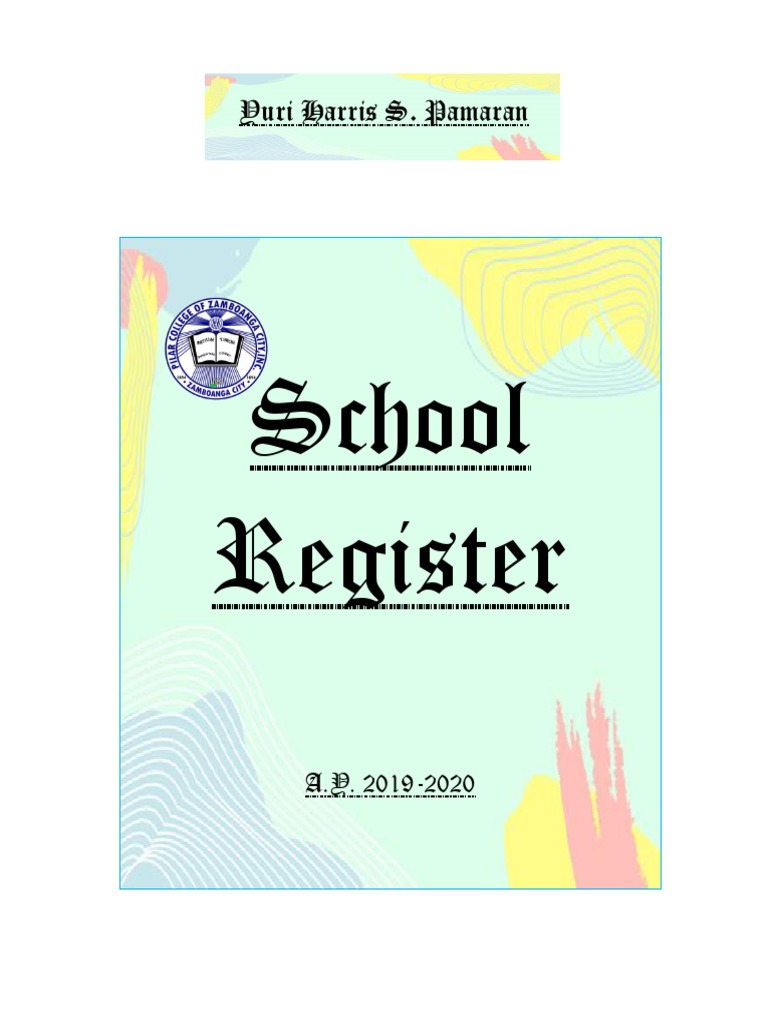 School Register: Yuri Harris S. Pamaran | PDF