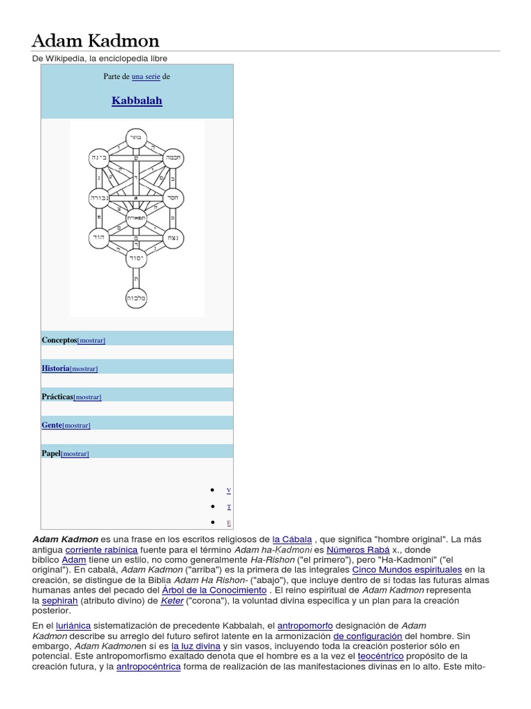 Adam Kadmon | PDF | Kábala | Libro del Génesis