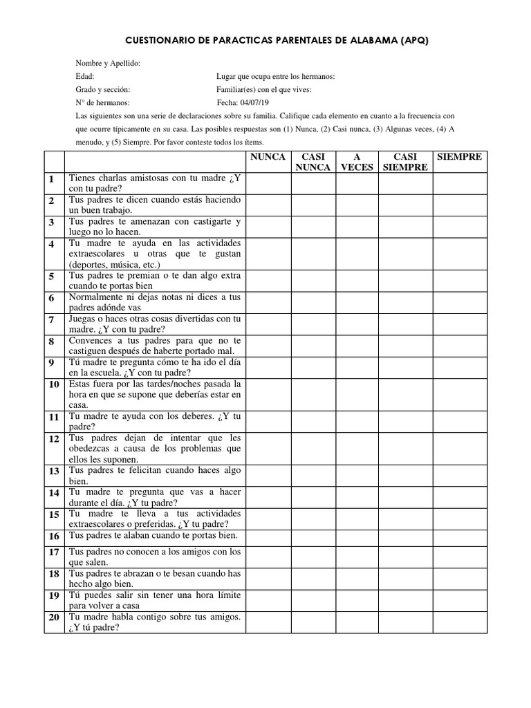 Practicas Parentales | PDF | Ocio