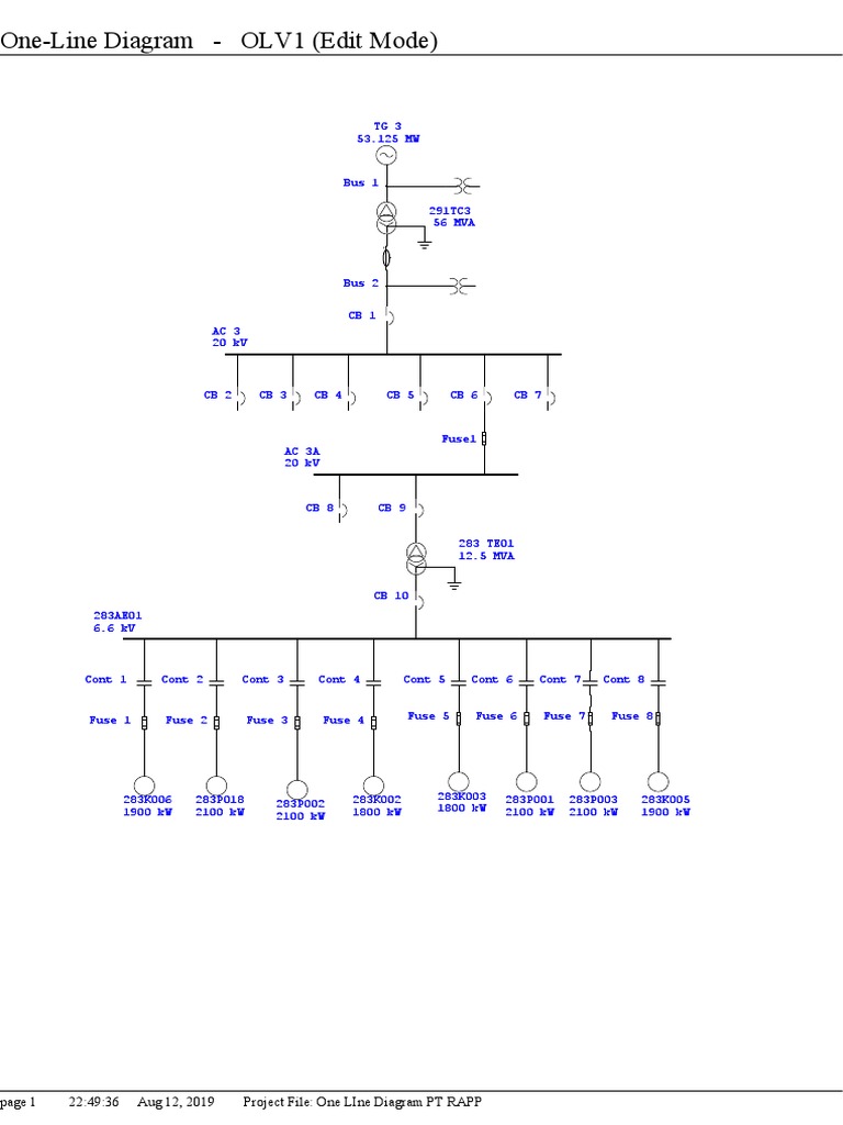 One-Line Diagram OLV1 Overview | PDF
