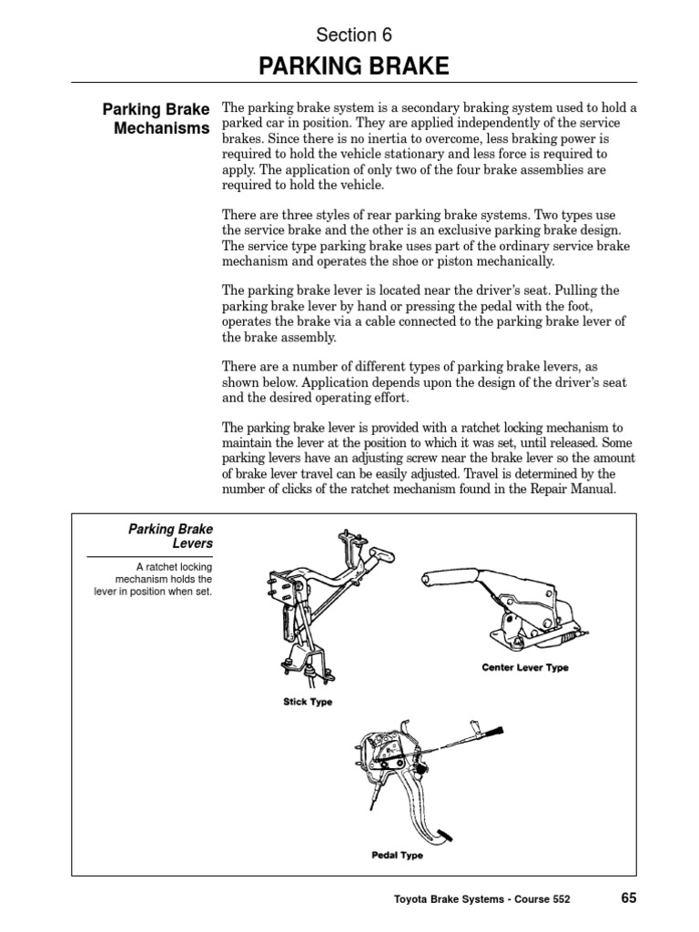 Parking Brake Mechanisms | PDF | Transportation Engineering | Land Vehicles