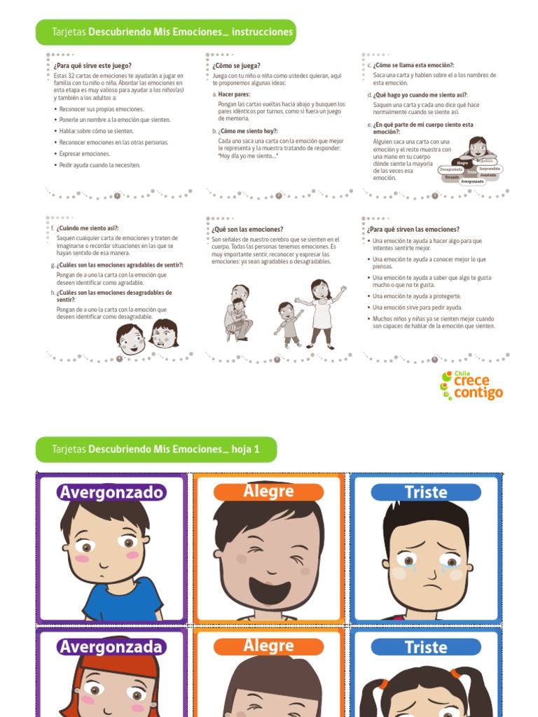 Juego de Emociones | PDF | Las emociones | Conceptos psicologicos