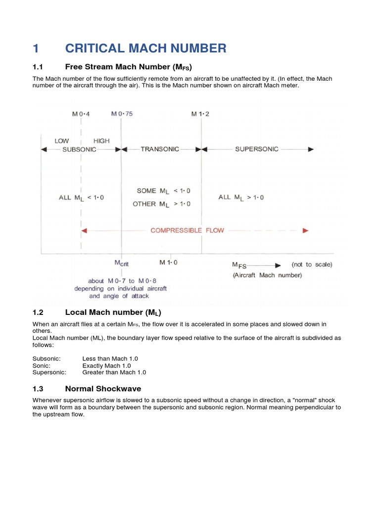 1 Critical Mach Number | PDF | Mach Number | Aerodynamics