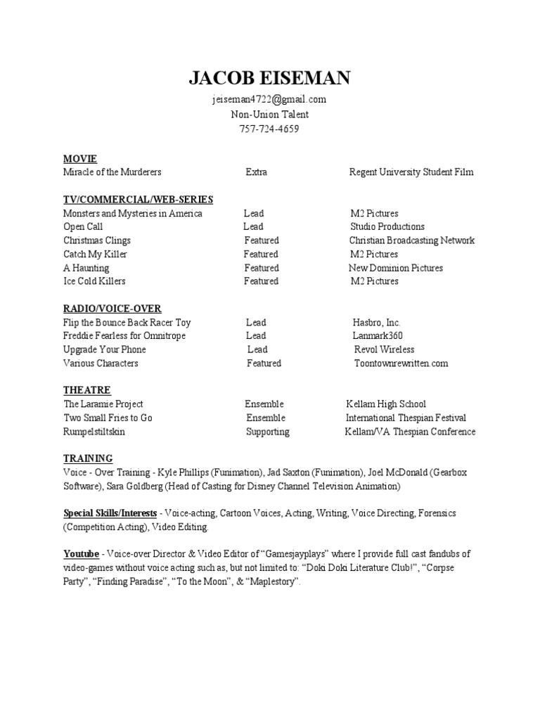 Jacob Eiseman Resume PDF | PDF