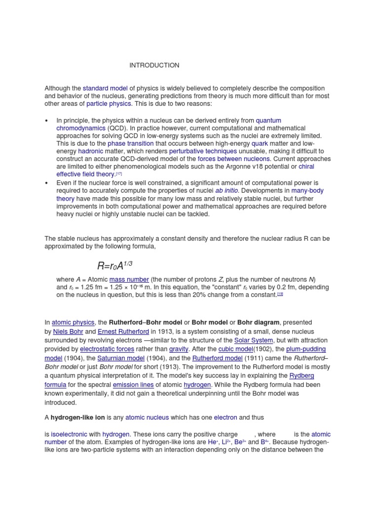 Introduction of Physics Project | PDF | Radioactive Decay | Atomic Nucleus