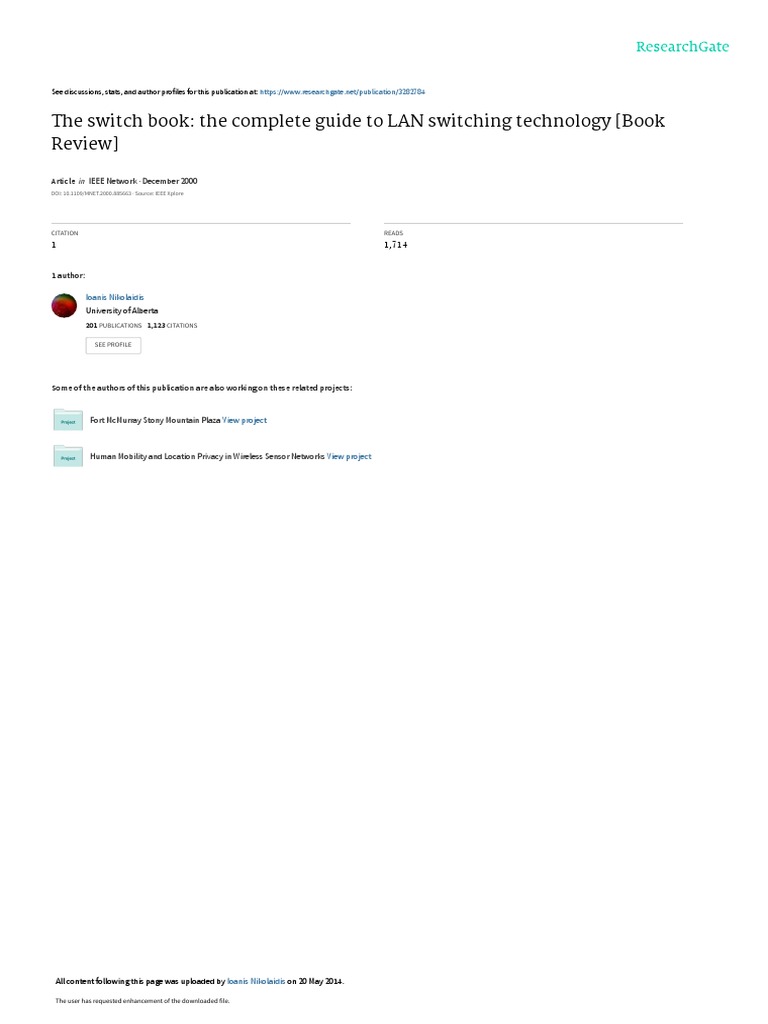 The Switch Book: The Complete Guide To LAN Switching Technology (Book Review) | PDF | Network ...