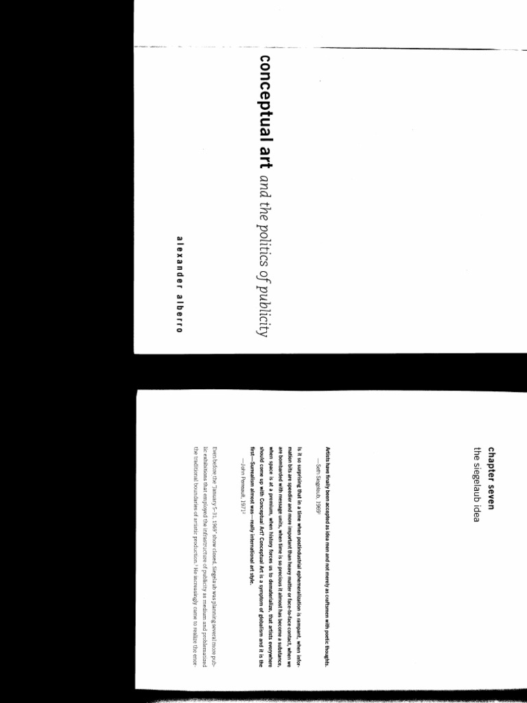 Alexander Alberro, The Siegelaub Idea | PDF