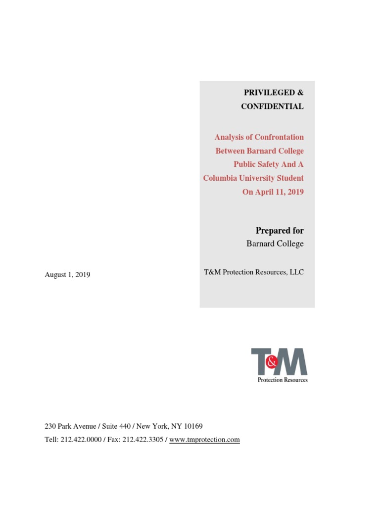 T&M Protection Resources Report | PDF | Columbia University | Security ...