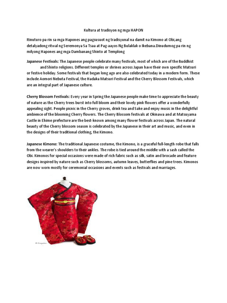 Kultura at Tradisyon NG Mga HAPON | PDF | Japan | Shintoism