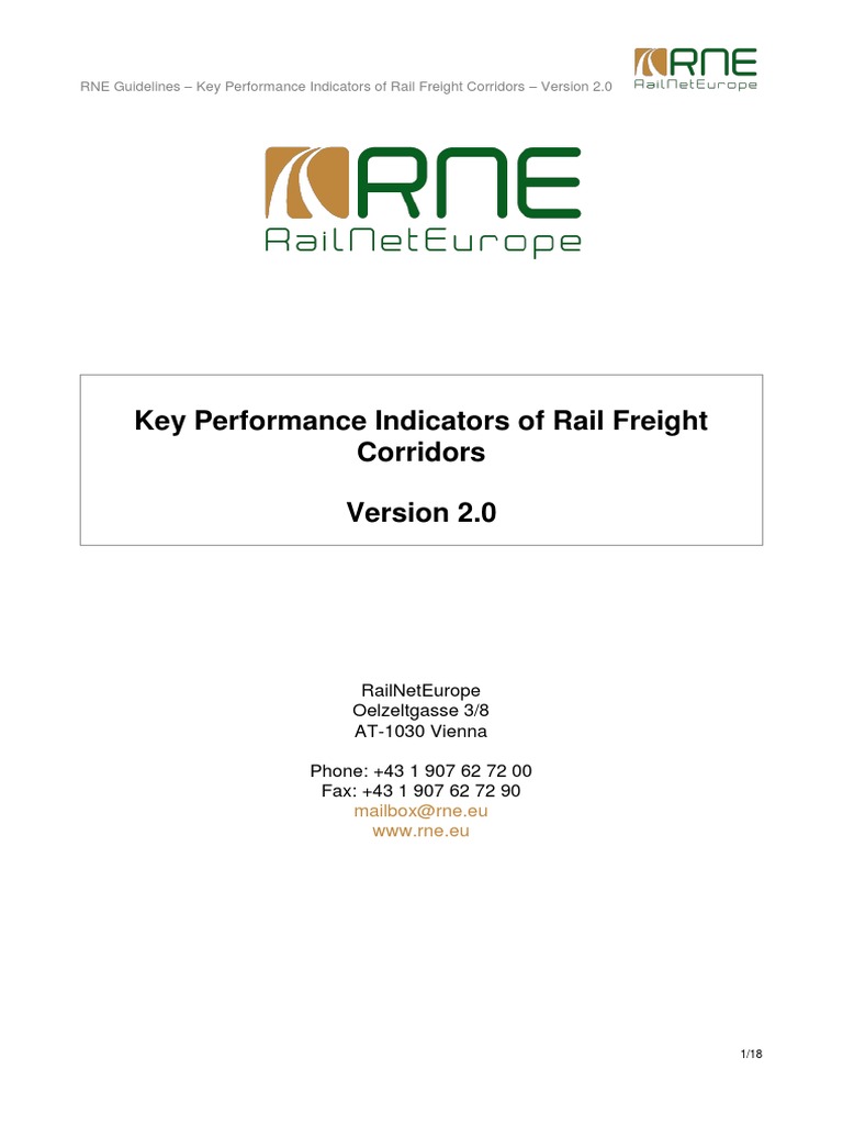 1 KPIs Rail Freight | PDF | Performance Indicator | Rail Transport