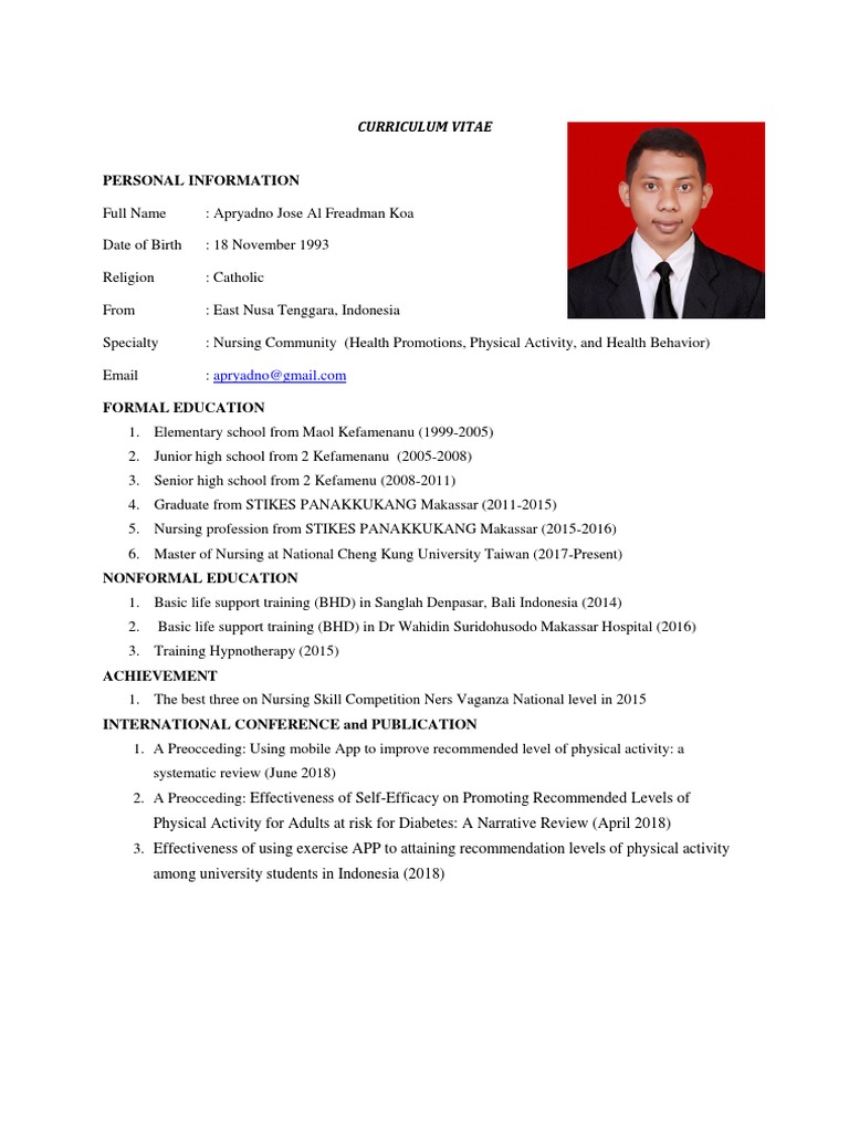 Personal Information: Curriculum Vitae | PDF