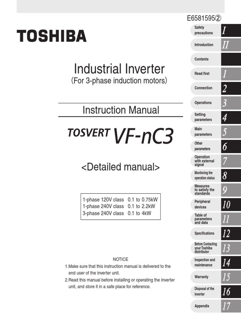 Industrial Inverter Safety Guide | PDF | Power Inverter | Electric Motor