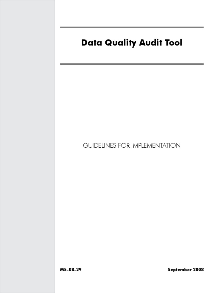 Data Quality Audit Tool | PDF | Data Quality | Sampling (Statistics)