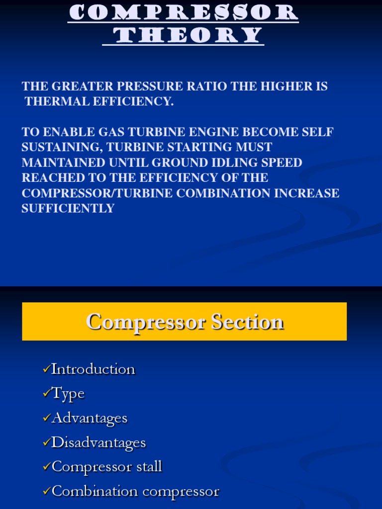 Compressor Section | PDF | Turbine | Gas Turbine
